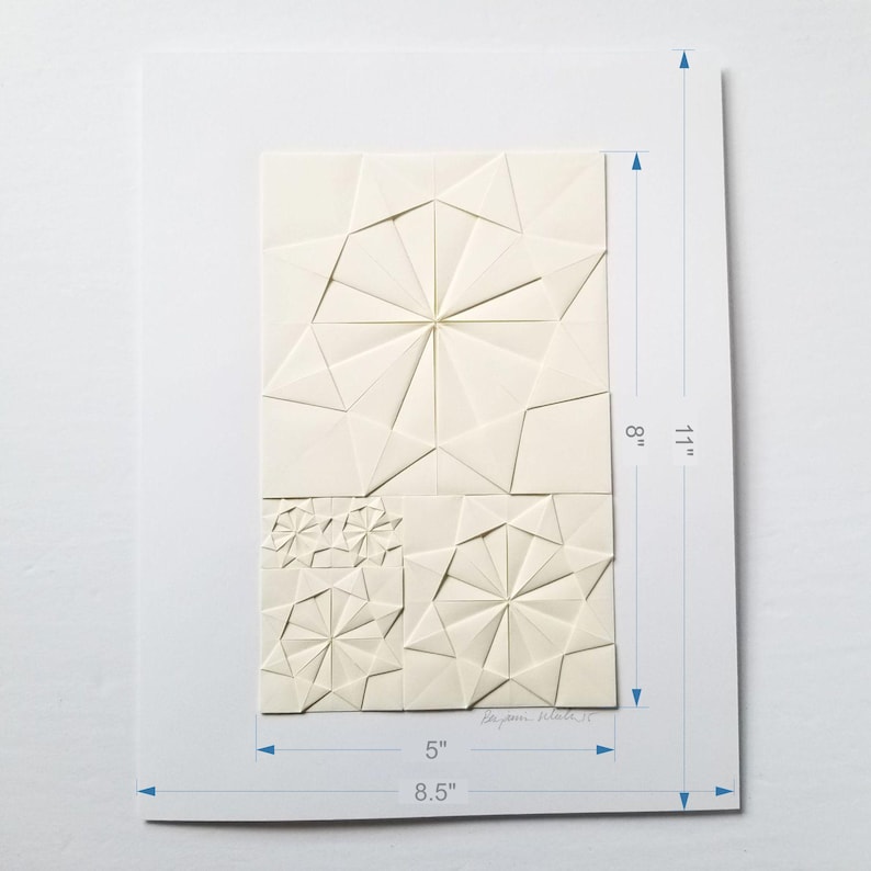 Ivory Paper Collage Art - Original Modern Minimalist Origami Art - Etsy