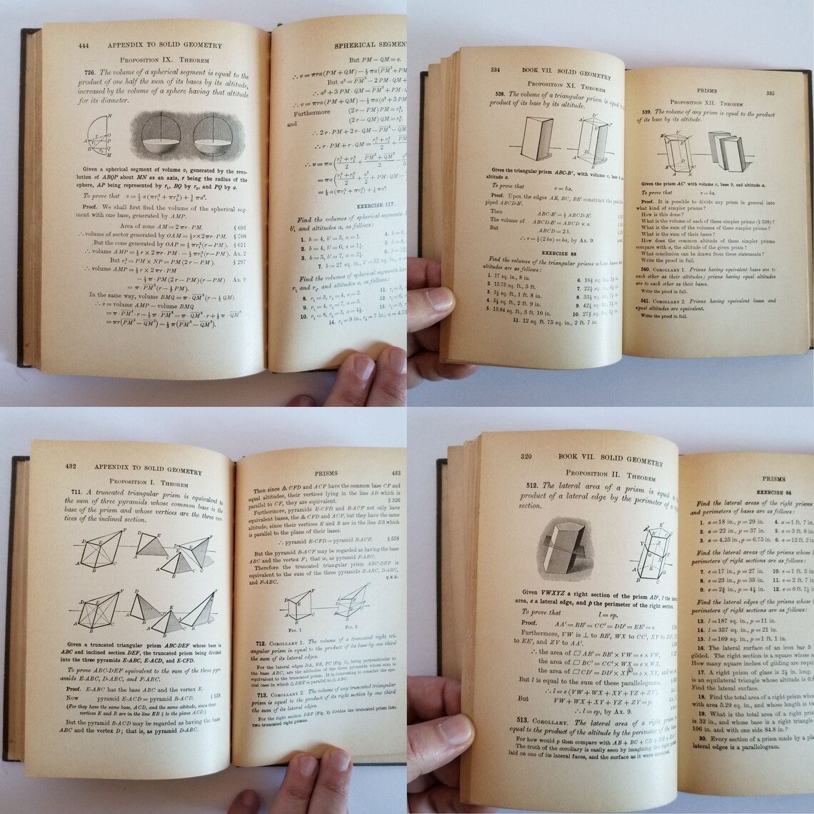 Solid Geometry Text Book Antique 1913 School Math Textbook - Etsy