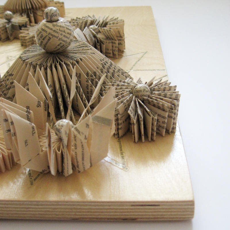Book Paper Wall Sculpture Paper Cogs Panel No3 - Etsy UK