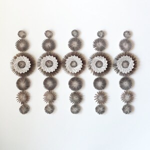 Book Paper Cogs - Grey Modern Art Installation - Recycled Book Paper ...