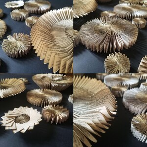 Bronze Book Paper Wall Sculpture - Paper Cog Collection No36 - Recycled ...