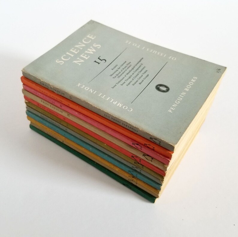 Science News Set of 11 Vintage Penguin Paperback Books - Etsy