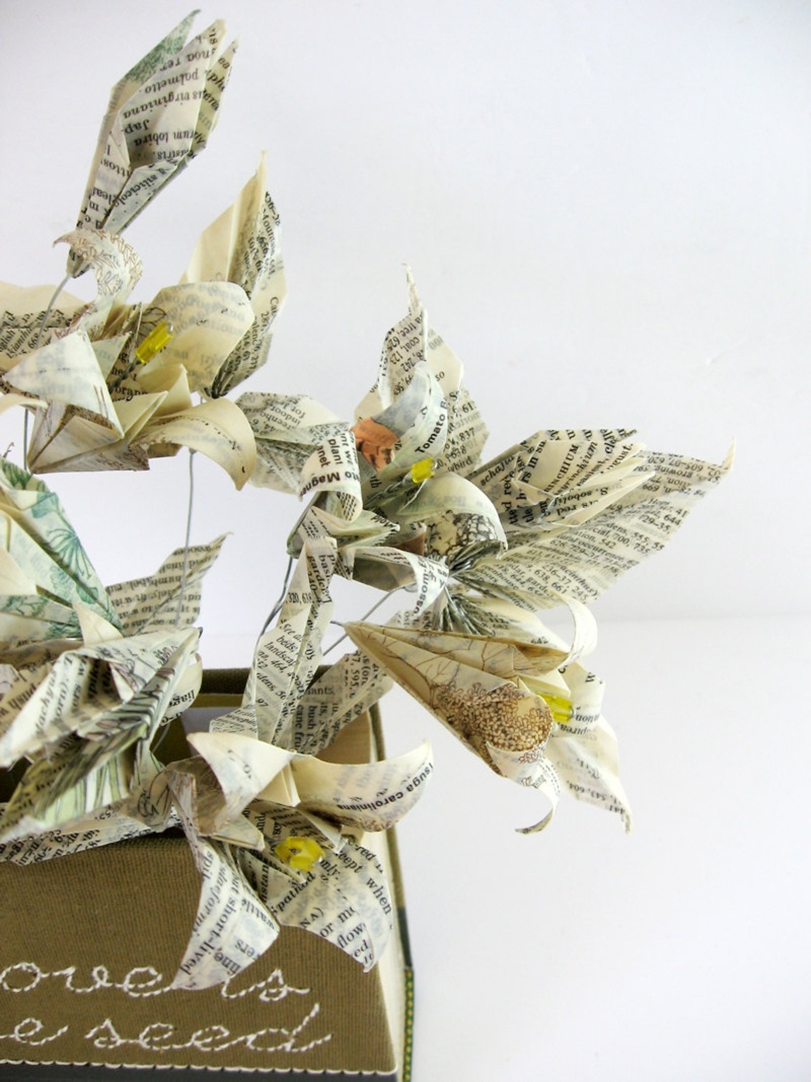 Origami Flower Garden Wall Sculpture Love is All We Seed | Etsy