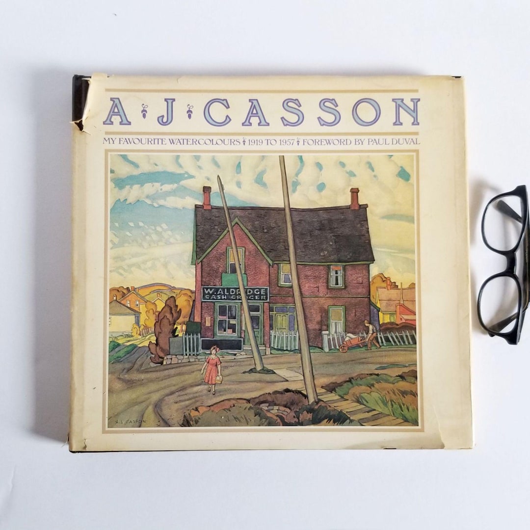 A J Casson Art Book - My Favourite Watercolours 1919 to 1957 - Vintage ...