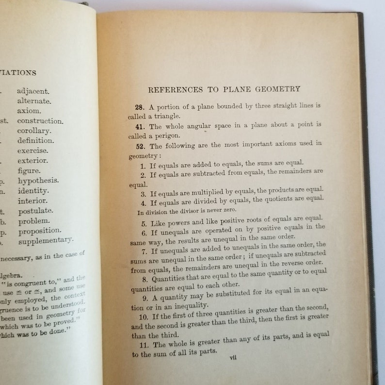 Solid Geometry Text Book Antique 1913 School Math Textbook - Etsy