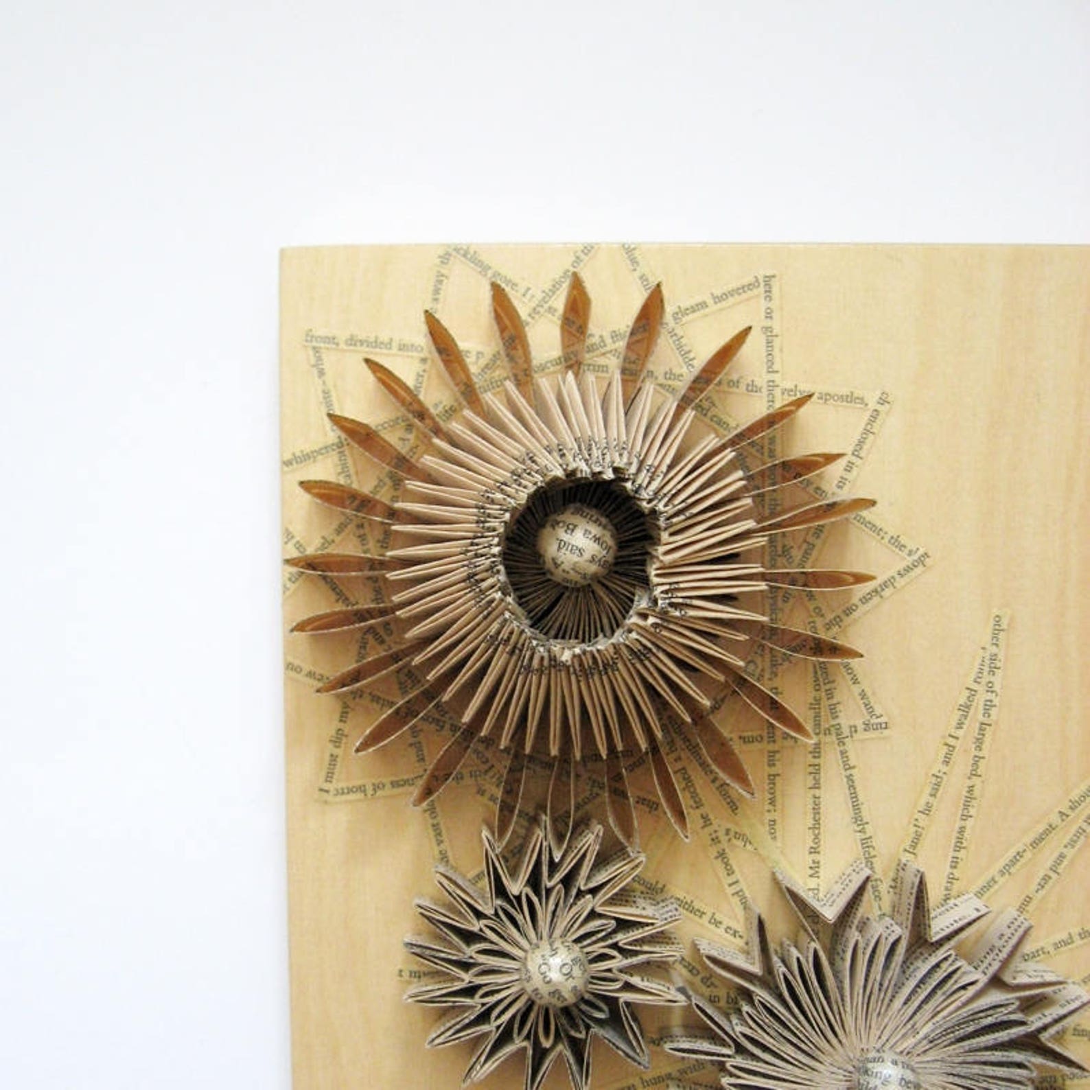 Book Paper Wall Sculpture Paper Cogs Panel No3 - Etsy UK