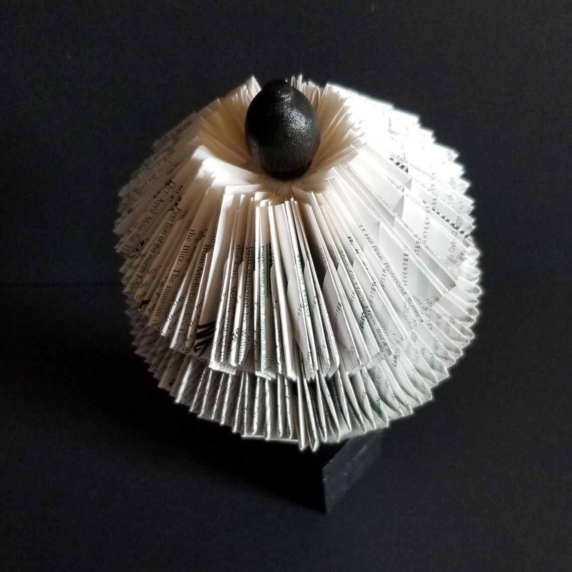 Paper Cog Book Sculpture Black and White Recycled Book Paper | Etsy