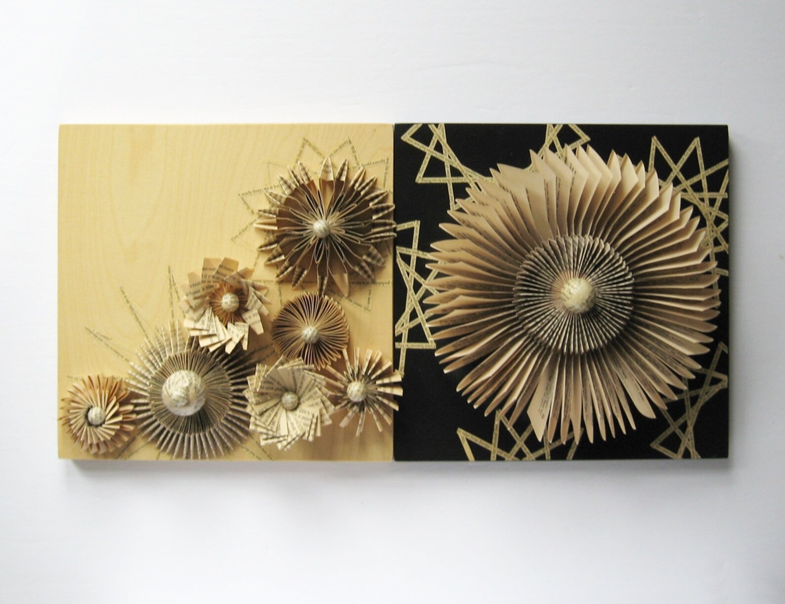 Book Paper Wall Sculpture Paper Cogs Panel No3 - Etsy UK