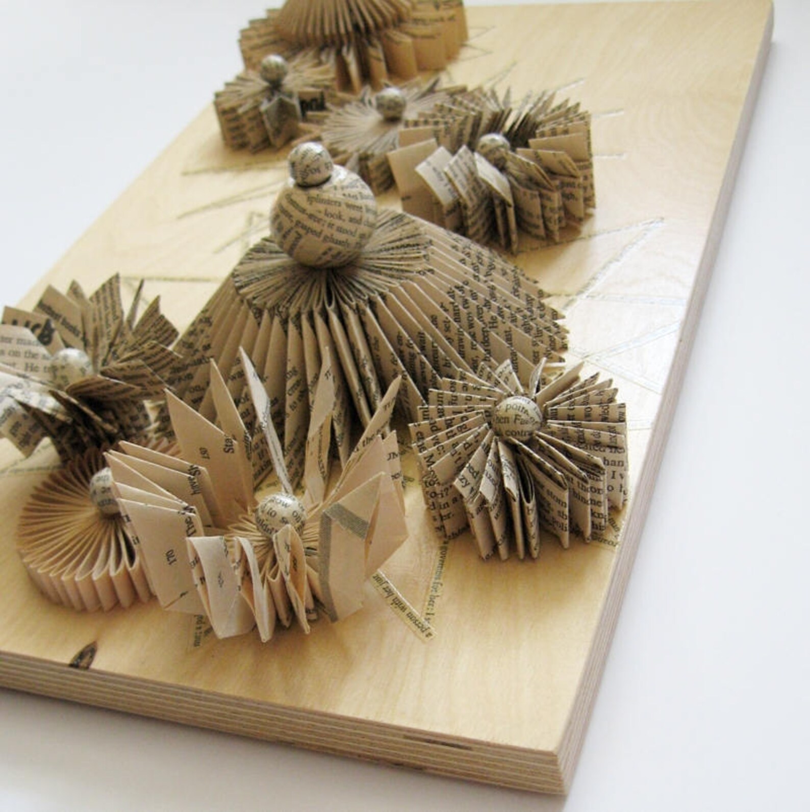 Book Paper Wall Sculpture Paper Cogs Panel No3 - Etsy UK