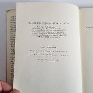 History of Canada Book - Charlie Farquharson / Don Harron - Vintage ...