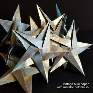 Origami Star Lights Garland - 6 Foot Strand of LED Lights on Timer W 10 ...