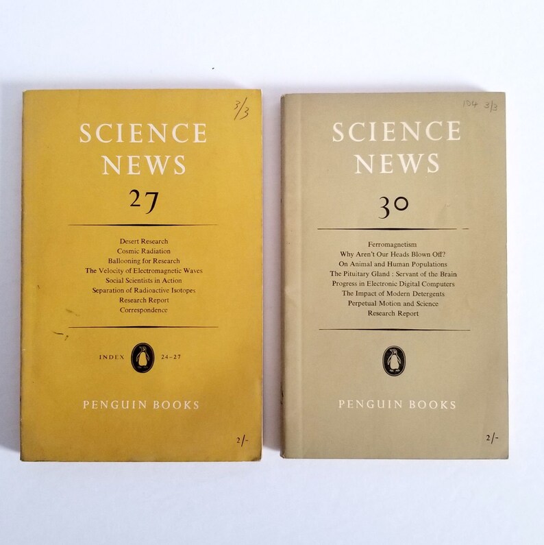 Science News Set of 11 Vintage Penguin Paperback Books - Etsy