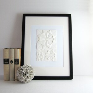 Ivory Paper Collage Art - Origami Sketch No2 - Original Modern ...