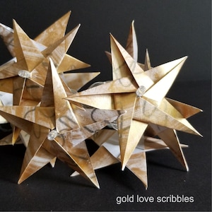 Origami Star Lights Garland - 6 Foot Strand of LED Lights on Timer W 10 ...