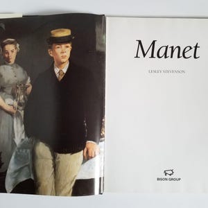 Édouard Manet Art Book - Vintage Illustrated Art History Book - Black ...