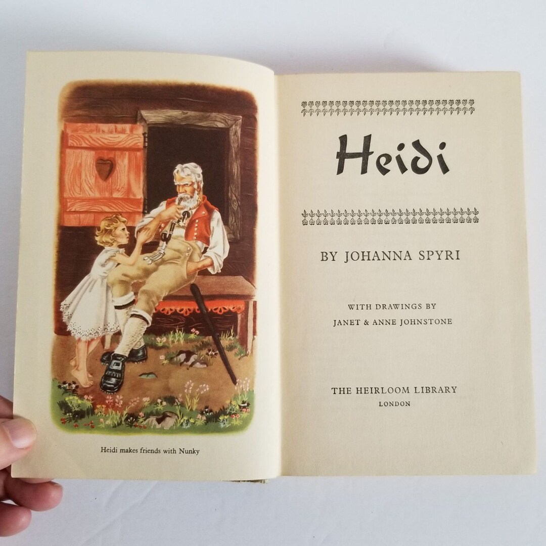 Heidi - Johanna Spyri - Vintage Illustrated Hardcover Childrens Book ...
