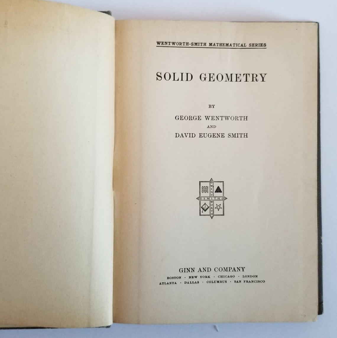 Solid Geometry Text Book Antique 1913 School Math Textbook - Etsy
