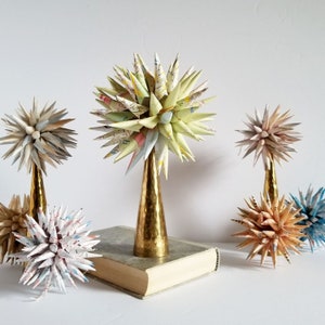 Polish Star Ornament - 6" Green Recycled Map Paper Star Sculpture - Etsy