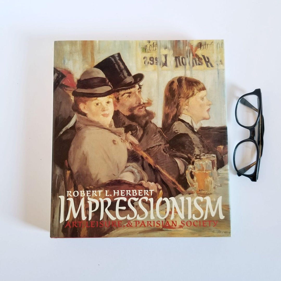 Impressionism Art Book - Vintage Red Hardcover Book - Illustrated ...