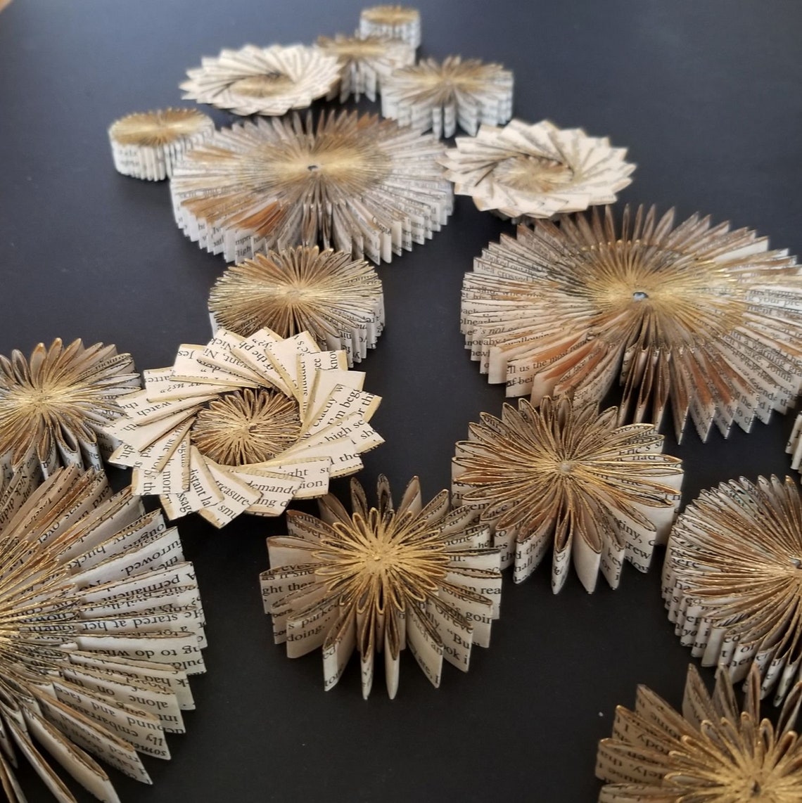 Gold Paper Wall Sculpture Book Paper Cog Collection No29 | Etsy