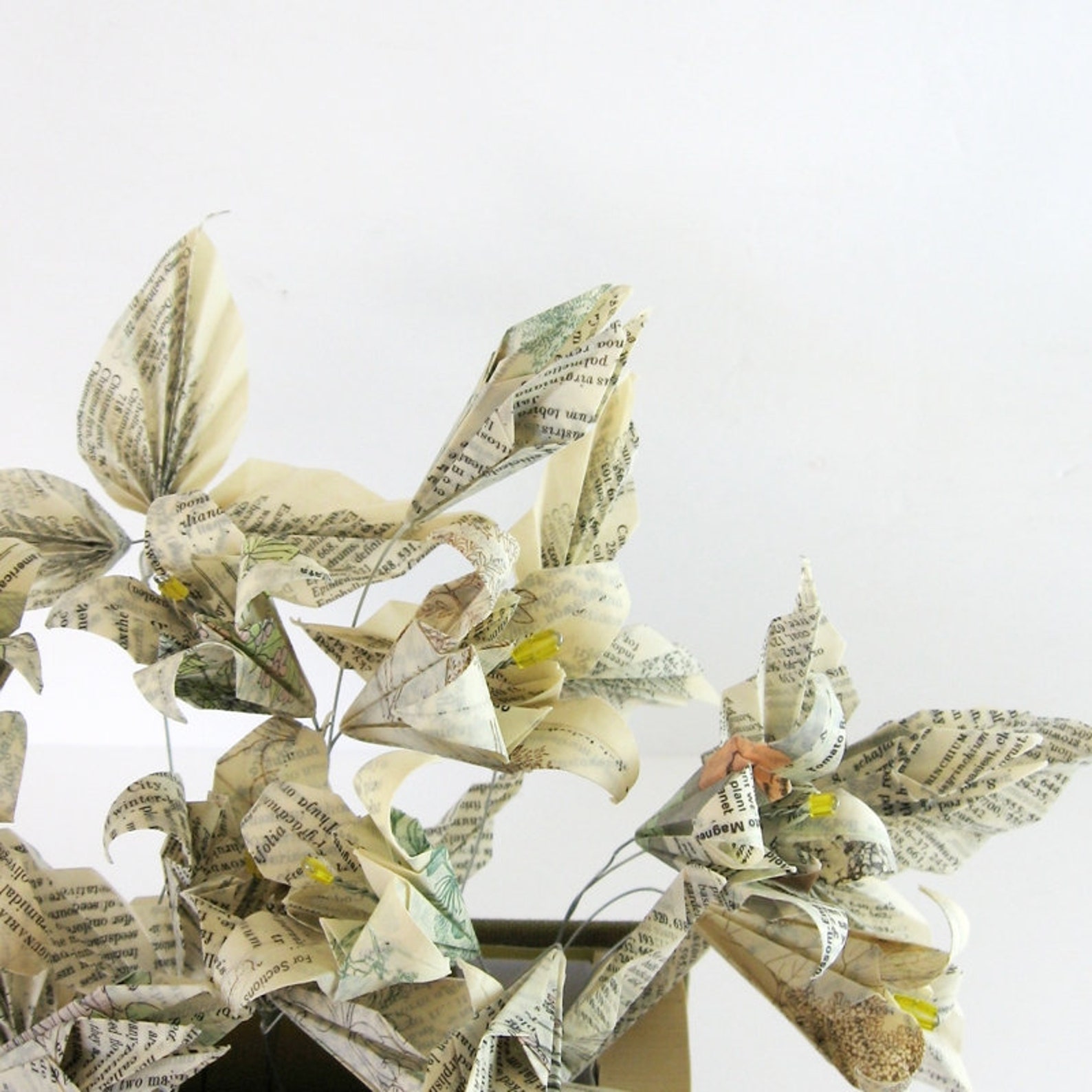 Origami Flower Garden Wall Sculpture Love is All We Seed | Etsy