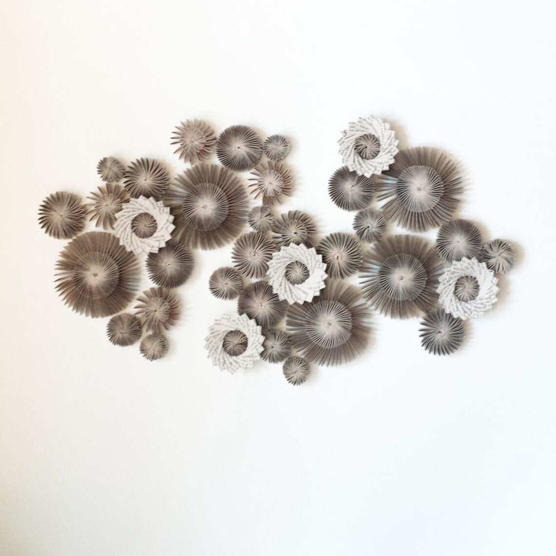 Book Paper Cogs Grey Modern Art Installation Recycled Book - Etsy