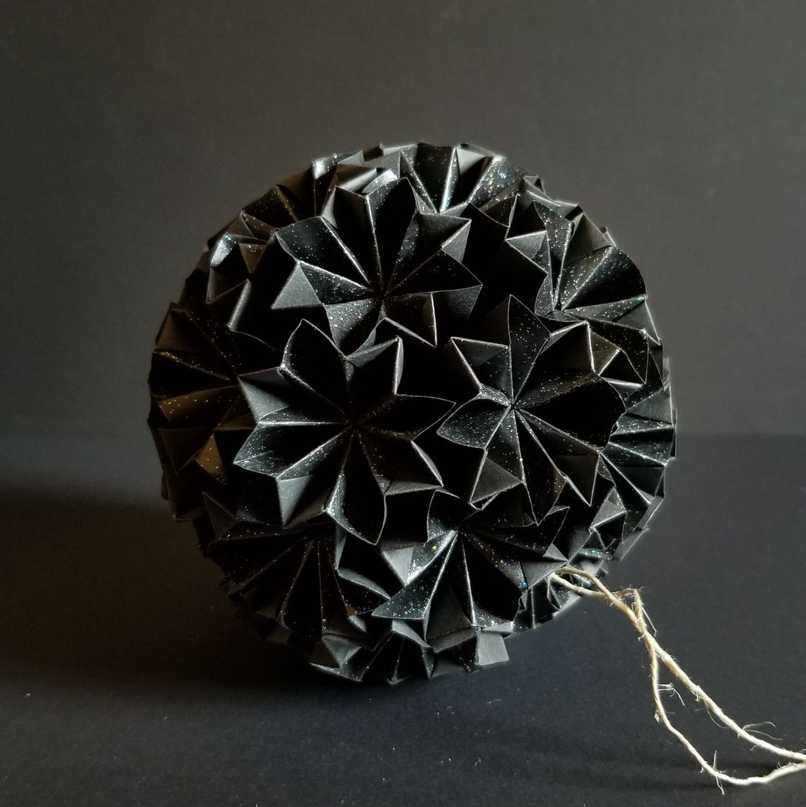Black Paper Star Sculpture 5.5 Paper Ball of Stars - Etsy