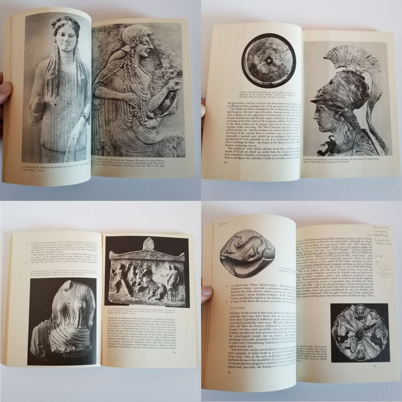 Greek Art History Book Vintage Illustrated Softcover Book - Etsy