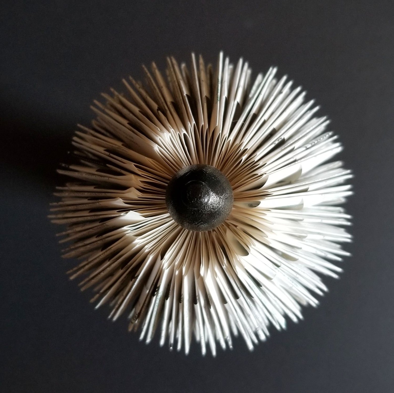 Paper Cog Book Sculpture Black and White Recycled Book Paper | Etsy