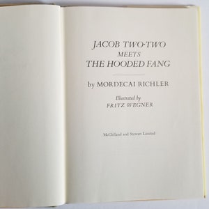 Jacob Two Two Meets the Hooded Fang - Mordecai Richler - Vintage ...