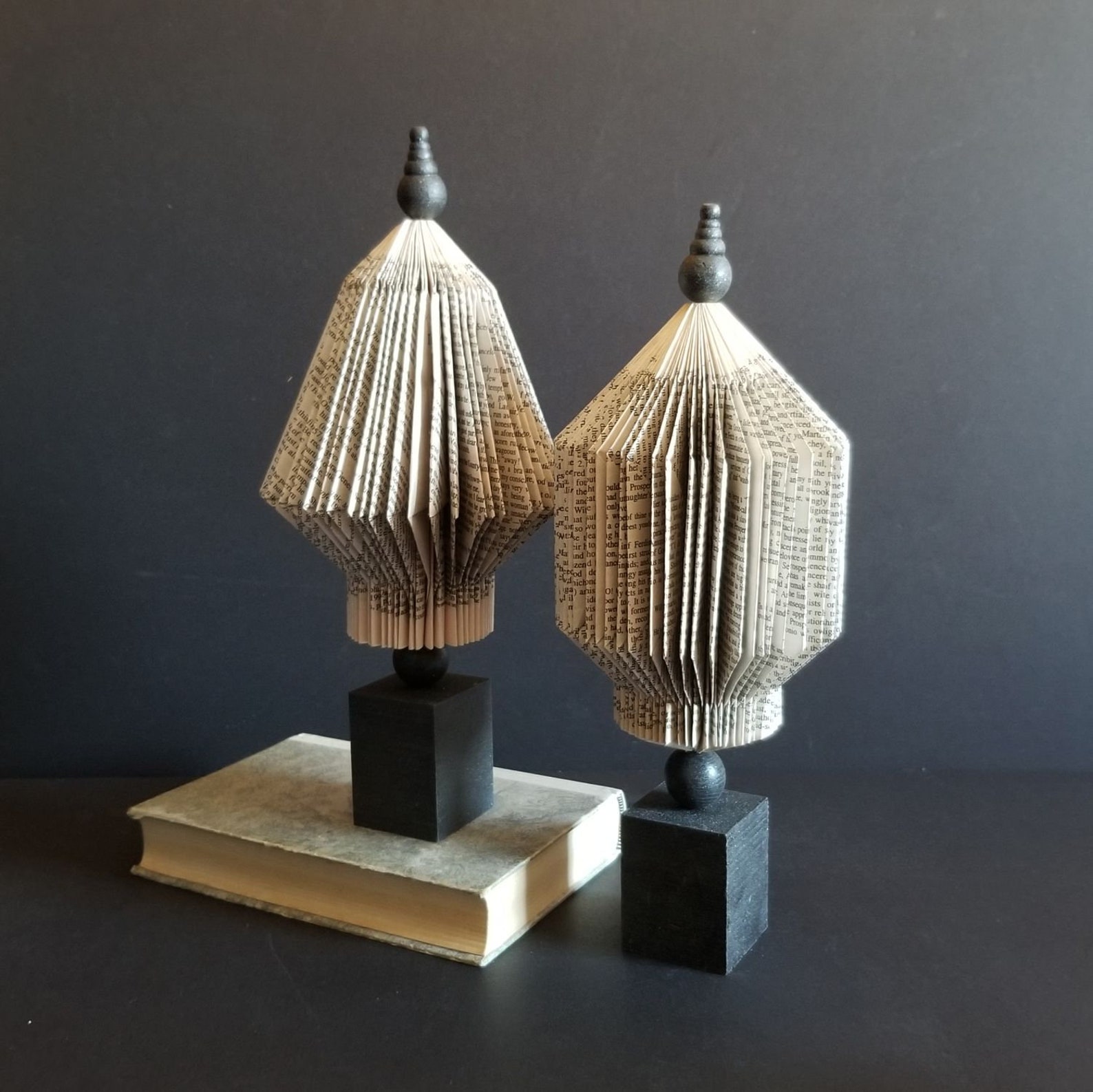 Book Paper Cog Sculpture Paper Topiary Centerpiece Book - Etsy