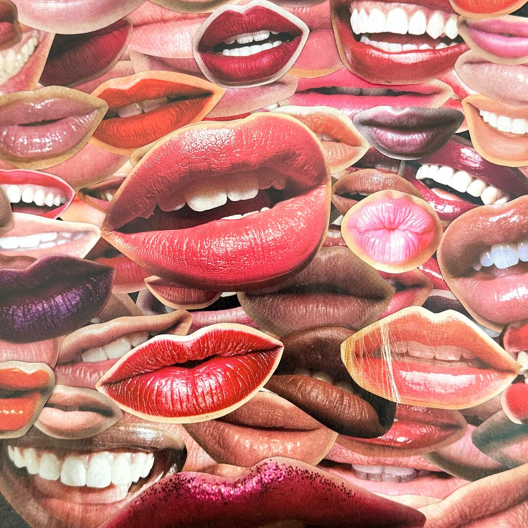 50pc Lips Magazine Clippings - Junk Journal / Mixed Media/ Scrapbooking ...