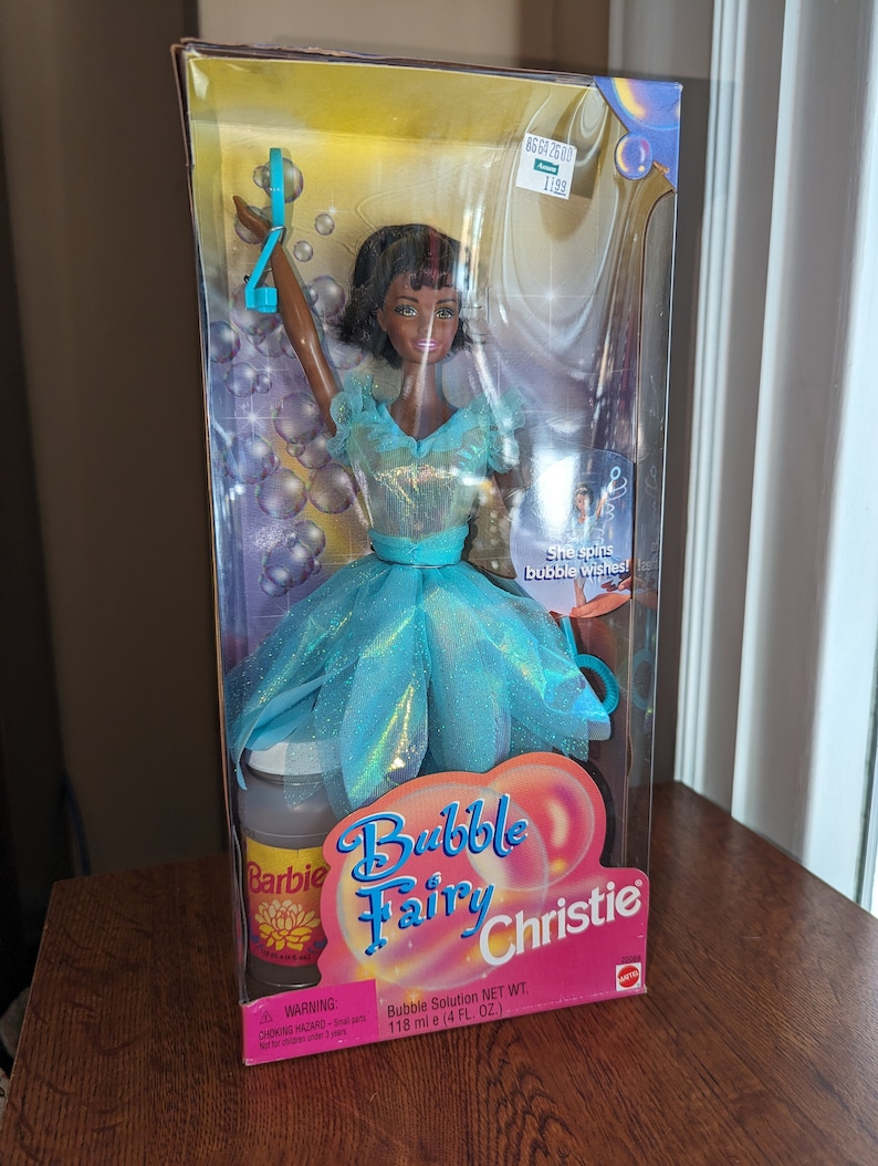 Vintage Mattel Barbie Doll Bubble Fairy Christie 22088 African American ...