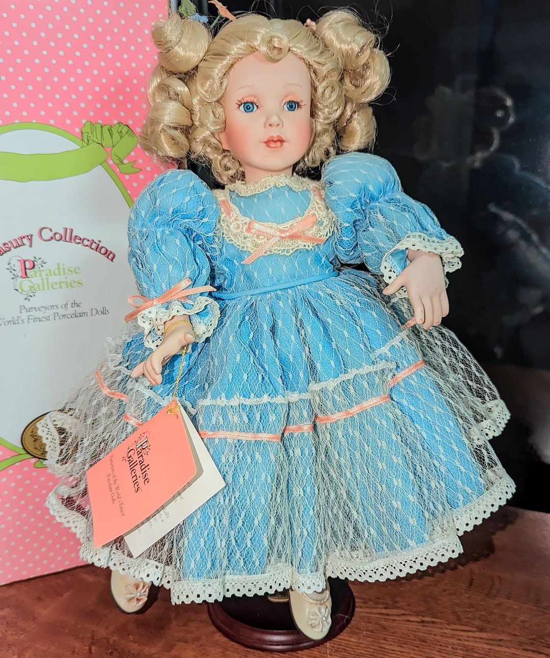 Paradise Galleries Treasury Collection 14" Porcelain Doll (113-J) Adorable Girl W Blue Dress ...