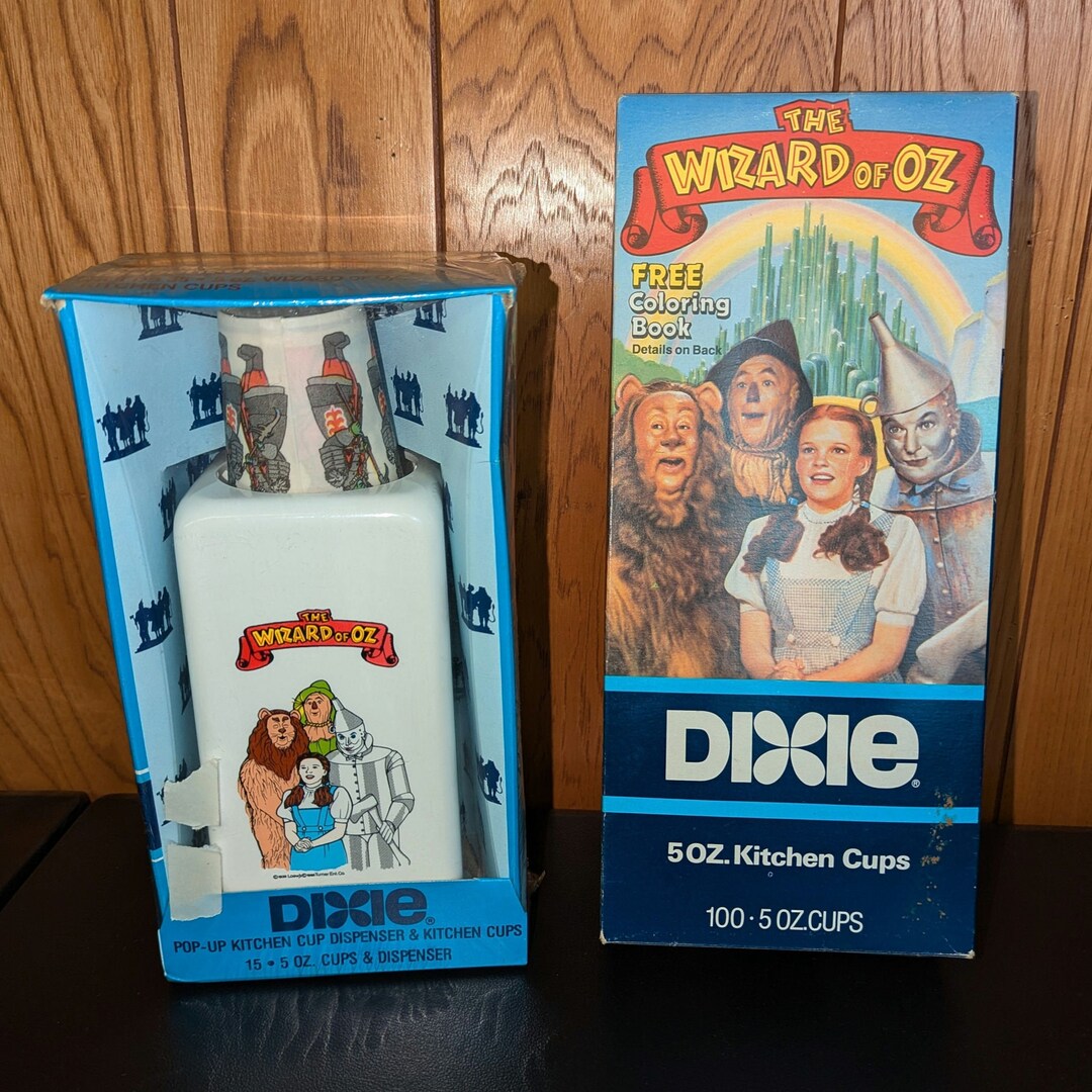 Wizard of Oz Dixie Cups Dispenser and Cup Refill New in Box 1989 ...