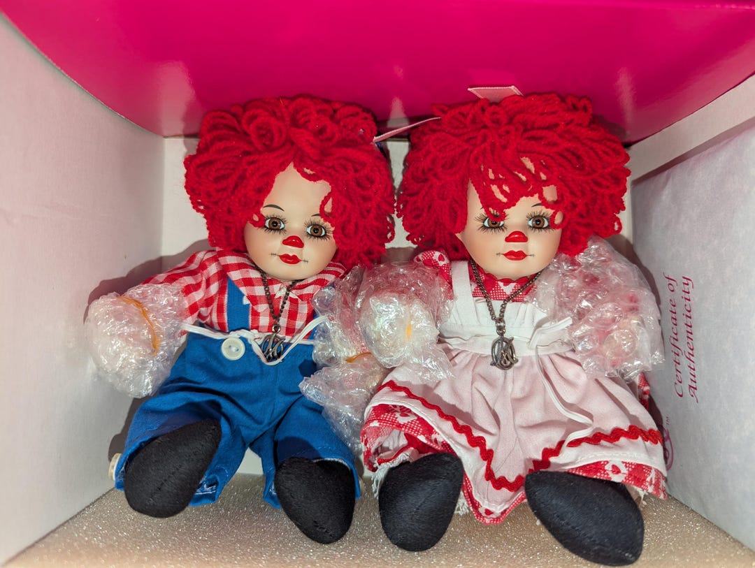 Marie Osmond Tiny Tots Rosie & Rags IOB W/ Coa Vintage #040116 Raggedy Ann Like Dolls - Etsy