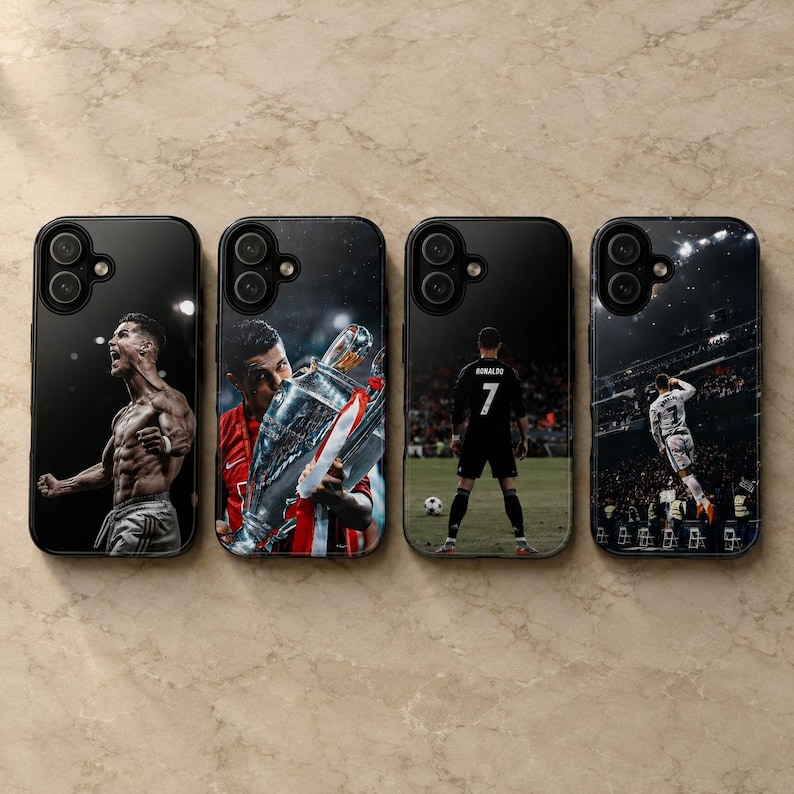 Cristiano Ronaldo Phone Case Football Soccer Cover for iPhone 17pro, 16 ...