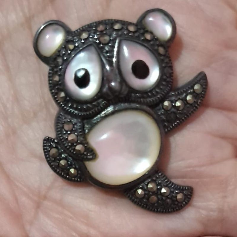 Owl Brooch Marcasite - Etsy