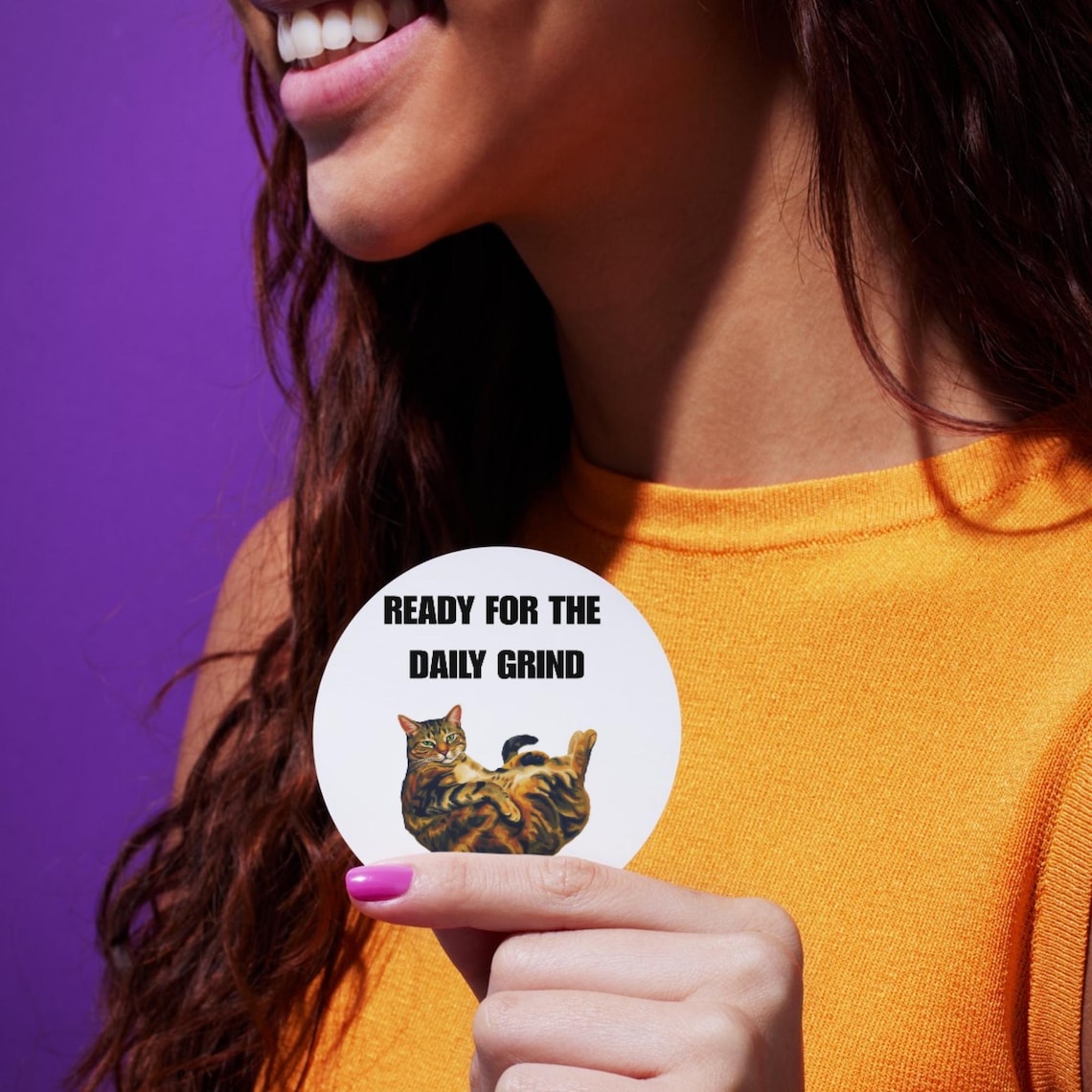 Tabby Cat Meme Digital Sticker for Laptop, Water Bottle - Pet Lover ...