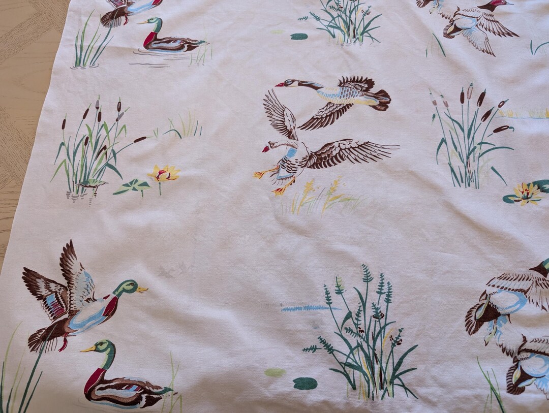Wilendur "wild Ducks, Vintage Tablecloth - Etsy