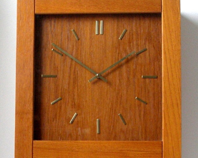 Westminster Copenhagen Oiled Teak Pendulum Wall Clock 28x15 Danish ...