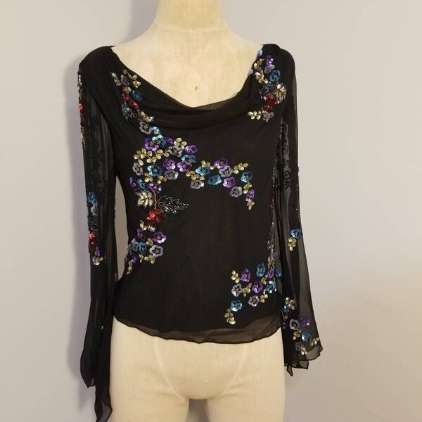 See Through Silk Blouse - Etsy