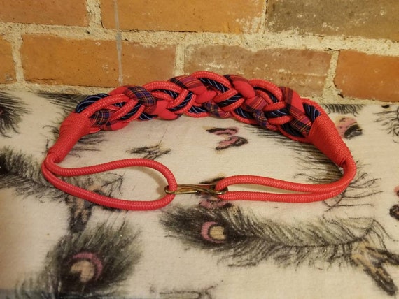 RED BRAIDED BELT // 80's Vintage Rope Cord Braided Be… - Gem