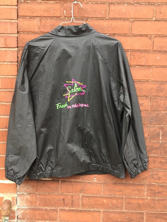 SALEM RAIN JACKET // 80's Vintage Black Pvc Coat Mvp … - Gem