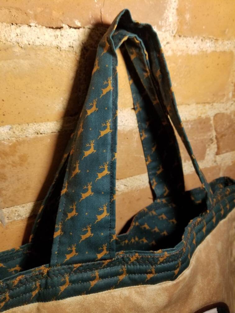 WHITETAIL DEER PURSE // Handmade With Love Deer Tote Bag Carry | Etsy