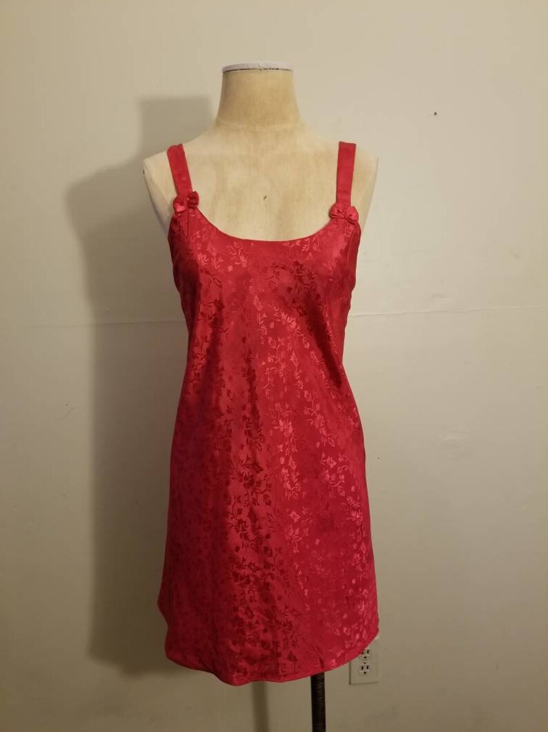 CONTESSA DI ROMA Lingerie Set // 80s Sexy Red Teddy Nightgown | Etsy