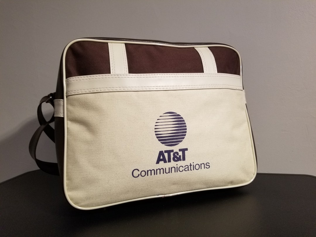 AT&T COMMUNICATIONS BAG // Vintage 80's Travel Luggage Carry on All ...
