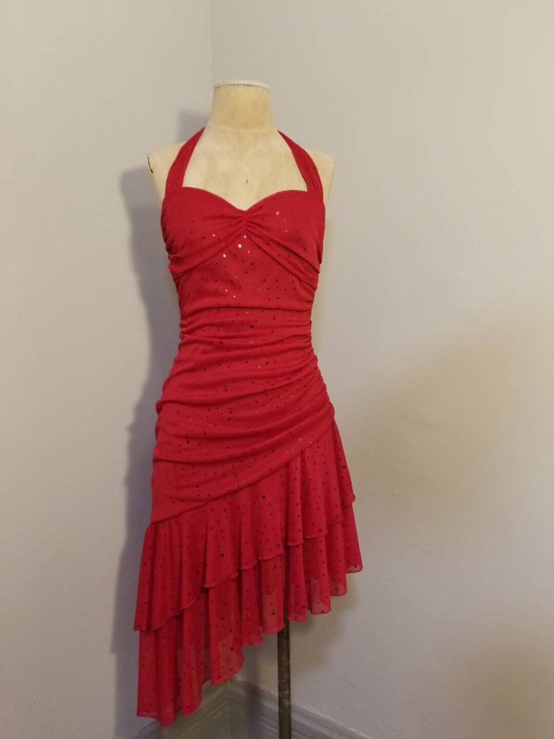 LADY IN RED // Sexy Red Cocktail Dress 90's Betsy & Adam Linda Bernell ...