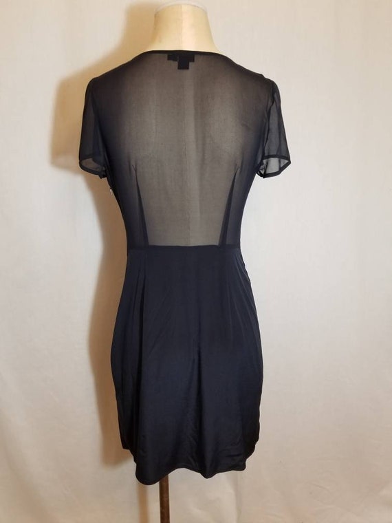 DKNY SHEER SEQUIN Dress // 90's Dark Midnight Navy Bl… - Gem