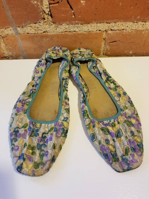 RARE BALLET FLATS // Vintage Extremely Unique Woven M… - Gem